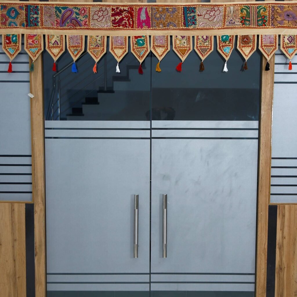Traditional Patchwork Embroidered Door Hanging - Indian Craft Mall